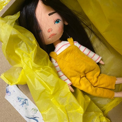 Mini Man Rag Doll, Fabric Bearded Man Doll, Man Beard Doll,handmade ...