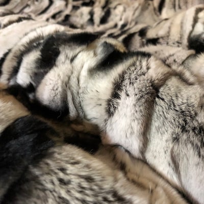 Luxury Full Skin Blue Frost Fox Fur Coat Real Fur Long Coat Skin to ...