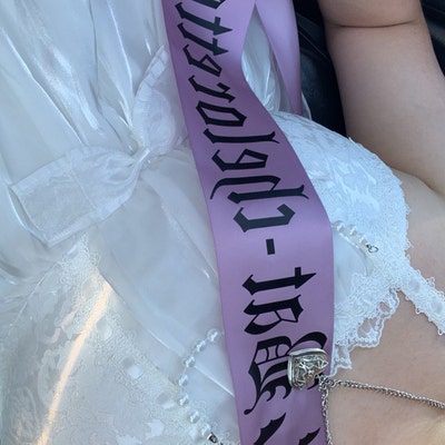 Bat-chelorette Sash, Gothic Bridal Sash, Bachelorette Sash, Bat Future ...