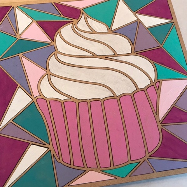 Paint Your Own, Cupcake Geometric Paint Kit, DIY, Paint Party, Girls ...
