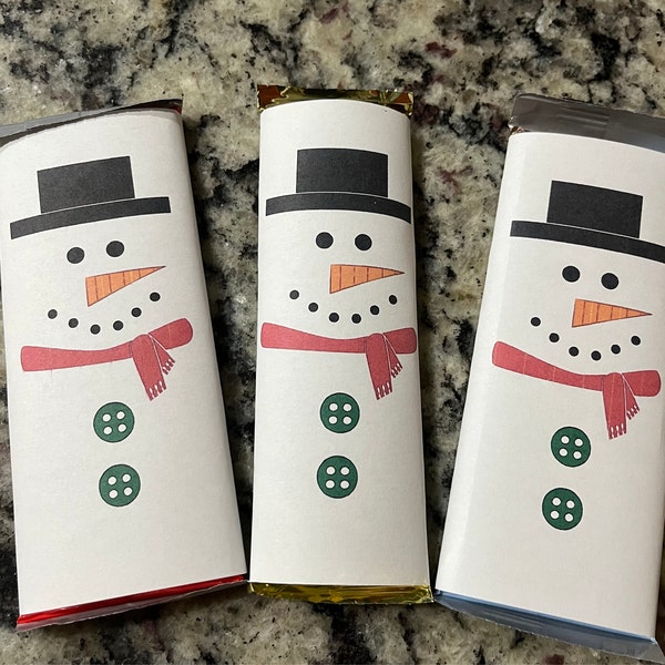 Snowman Candy Bar Wrappers - Printable Snowmen Candy Wrappers ...
