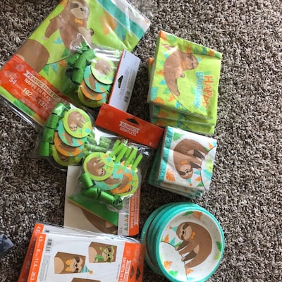 Sloth Favor Bags Sloth Party Favors Sloth Favors Sloth - Etsy