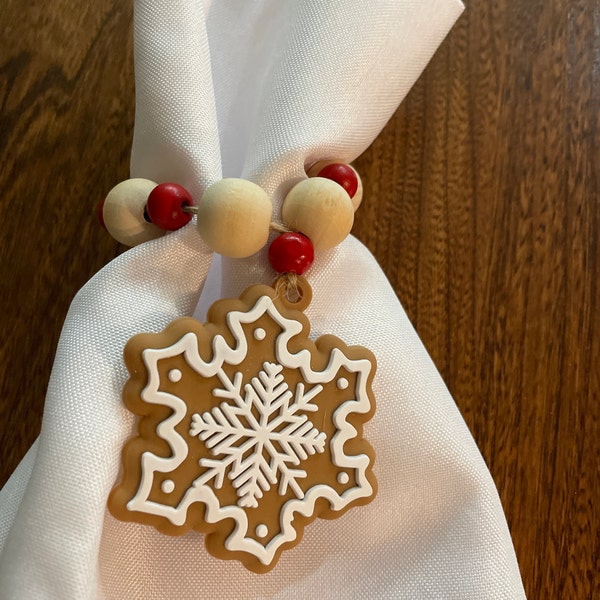 Gingerbread Man Napkin Rings, Christmas Napkin Holders, Holiday Baking ...