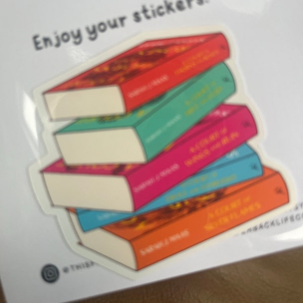 ACOTAR Book Stack Sticker | Sarah J Maas Book Stack Sticker | ACOMAF ...