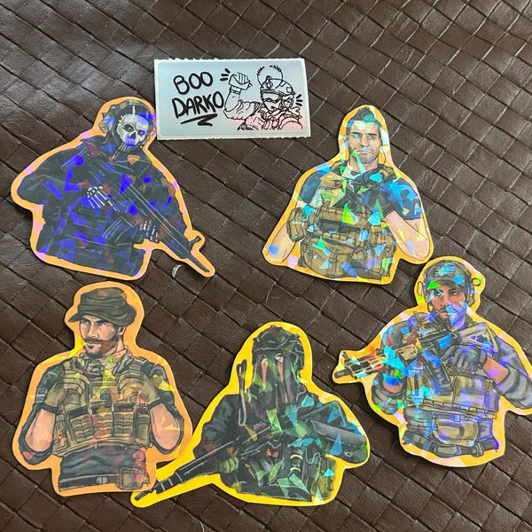 FPS Military Characters INSPIRED Stickers! Holographic Finish Stickers ...