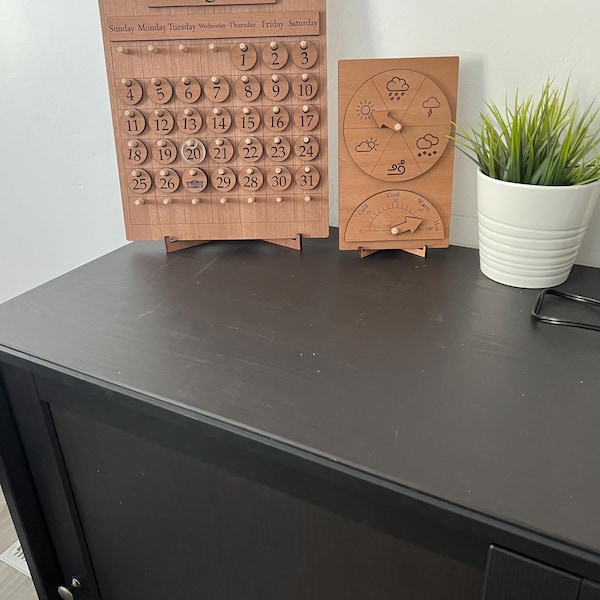 Weather School Calendar Glowforge File/ SVG/ PDF/ PNG/ Wood Calendar ...