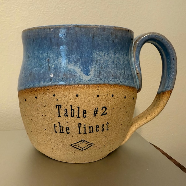 Handmade Mugs in Black and White Pottery Large Coffee Mug Ceramics ...