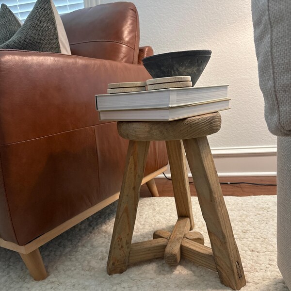 Made to Order: Vintage Style Round Accent Stool - Etsy