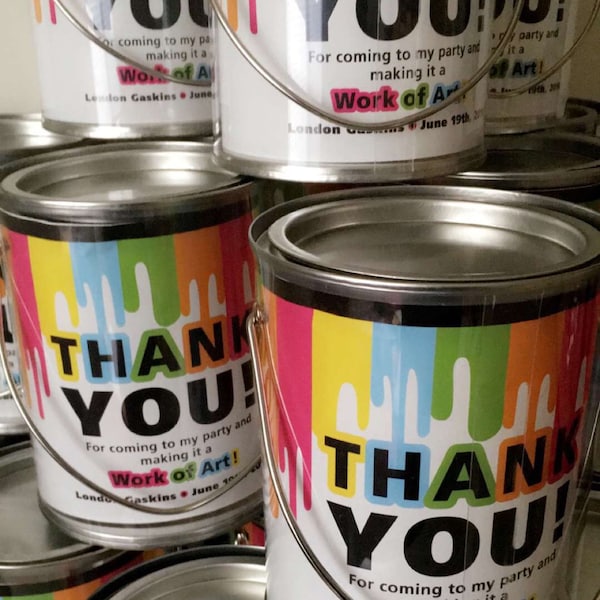 Art Party Paint Bucket Label • PRINTABLE PDF - Etsy
