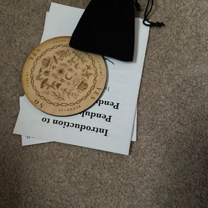 Pendulum Board Kit Herbal Wooden Scrying Board Plants Medicine ...