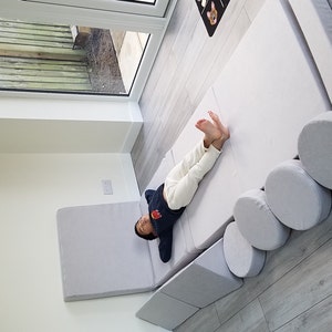 Soft Play Block Set Grey and White Soft Play for Kids Soft Play Soft ...