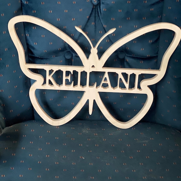 Butterfly Name Sign - Personalized Wooden Name - Kids Nursery Name ...