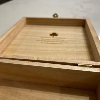 Custom Family Crest Latched Wooden Box : Free Engraved Personalization ...