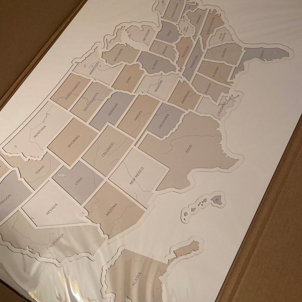50 States Photo Map - A Unique USA Travel Collage - Etsy UK