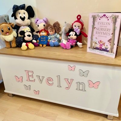 Personalised Toy Box Name & Embellishments. Toy Box Decor. Bedroom Door ...
