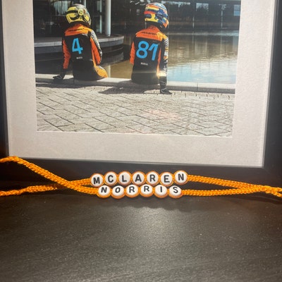 Formula 1 Driver Initials and Number Bracelet, Him Her F1 Gift, Norris ...