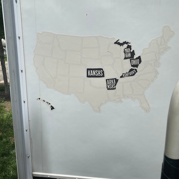 USA Decal - Sticker Travel Map for Rv's and Campers - Etsy