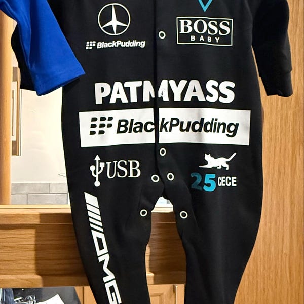 Formula Onesie, Retro Gulp Race Suit Replica, Total Personalisation - Etsy