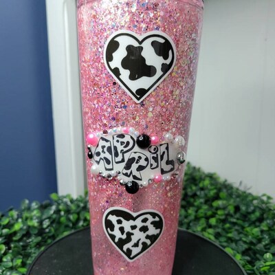 Custom Name Sticker: Funky Cow Print Personalized Stickers - Etsy