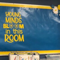 Young Minds Bloom in This Room Classroom Door Vinyl Wall Decal School ...