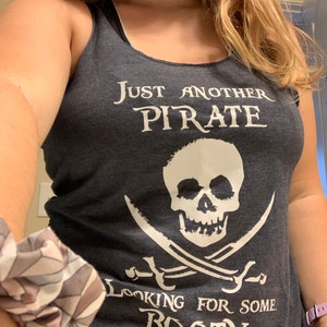 Pirate Shirt. Skull Tank Top. Super Soft and Comfy Tri-blend Racerback ...