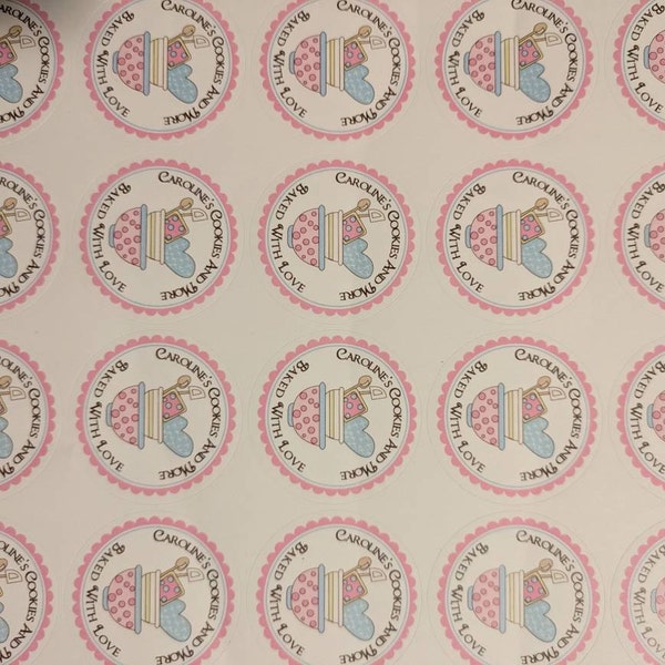 Kitchen Stickers, Baking Stickers, Personalized Kitchen Stickers ...