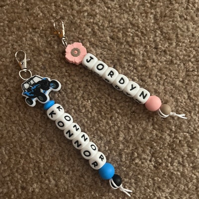 Baseball Custom Name Tag Keychain, Zipper Charm, Name Tag, Gift ...