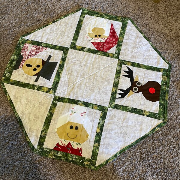 Holiday Buddies Paper Pieced Table Topper and Potholder Patterns in PDF ...