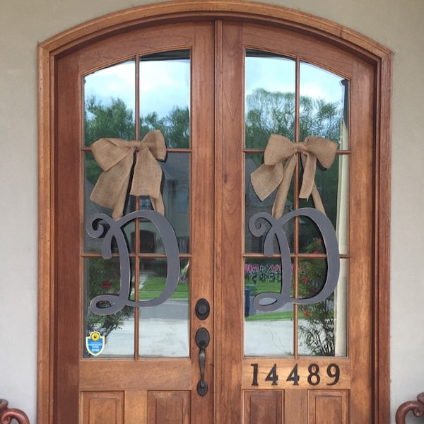 Wooden Letter Door Hanger, Monogram, Front Door, Oversize Wood Letter ...
