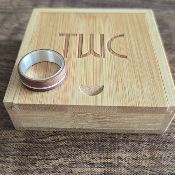 Claro Walnut Bentwood Ring, Wooden Ring - Etsy