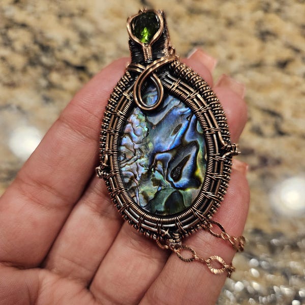 Red Fire Labradorite Pendant Copper Wire Wrapped Pendant Gemstone ...