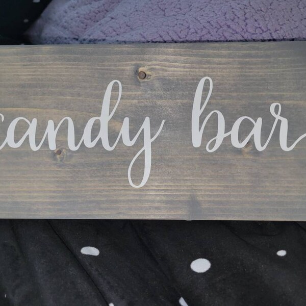 Candy Bar Sign| Wedding Sign| Wood Wedding Sign| Rustic Wedding Decor ...