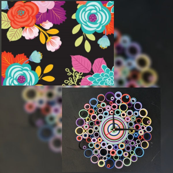 Wall Clock, Paper Clock, Colorful Clock, Custom Clock for Wall, Kids ...