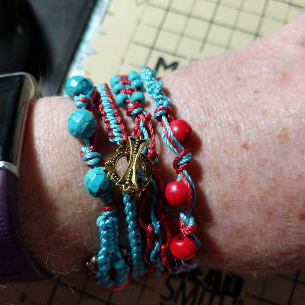 Micro Macrame Tutorial - Peacock Bracelet - Pattern - Beaded Macrame - Jewelry Making - DIY - Etsy