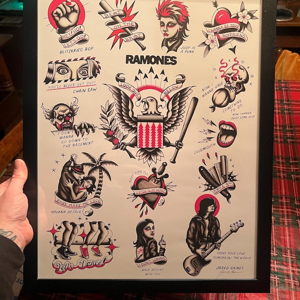 Rancid Tattoo Flash Poster - Etsy UK
