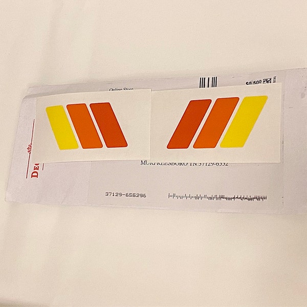 Many Colors & Sizes - Retro Racing Stripes Rainbow Vinyl Die Cut Decal ...