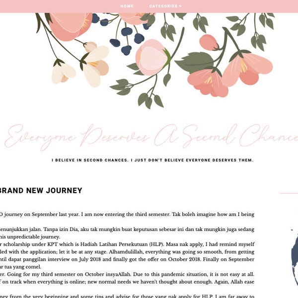 Premade Blogger Template (theme) - Jean Lou - Etsy