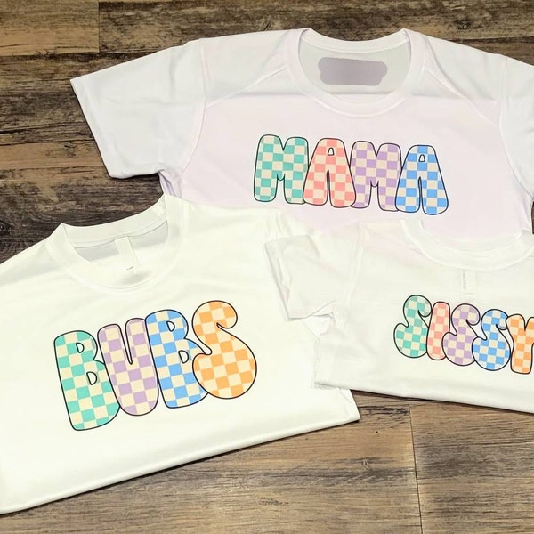 Retro Bubby PNG Sublimation Design | Blue Checkered Boy Png Bub Shirt ...