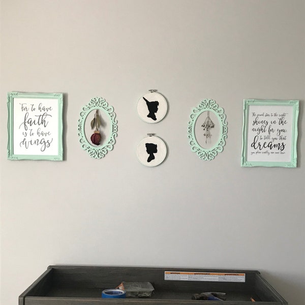 Disney Peter Pan Inspired Silhouette Embroidery Hoop - Etsy UK