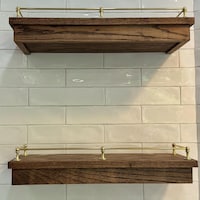 Polished Brass Gallery Rail | Kitchen Fiddle Tipping Shelf Rail Solid ...