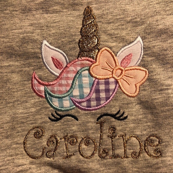 Instant Download Unicorn Face Applique Machine Embroidery Design NO ...