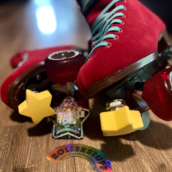 ROLLERSTUFF TWINKLE TOES Star Toe Stops, Starry Night Yellow (pair) - Etsy