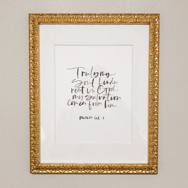 PHYSICAL CUSTOM PRINT | Brush Lettering Print, Hand Lettered Watercolor ...