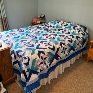 Nature's Watercolor Fluttering Leaves Charm Quilt Pattern by Kansas Troubles Lynn Hagmeier 28x28 ...