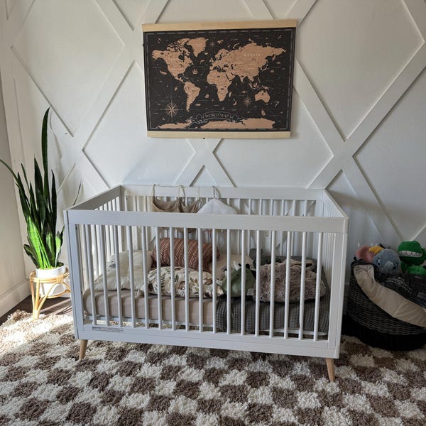 World Map Art | Large World Map | Classroom Wall Art | World Map Wall ...