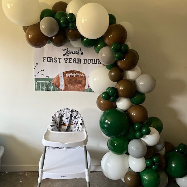 Editable Birthday Backdrop Banner, First Year Down Birthday Boy ...