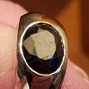 Natural Blue Topaz Men's Ring in 925 Sterling Silver - Etsy