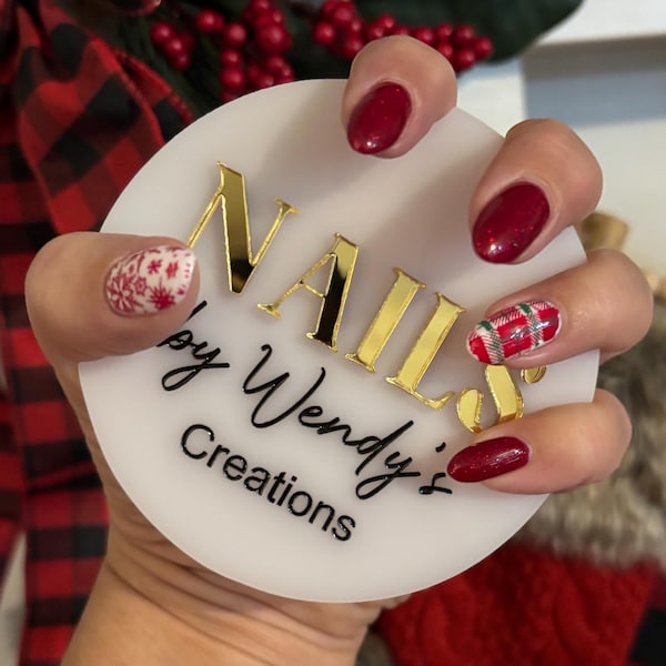 Customizable Acrylic Nailfie Disk: Enhance Manicure Photos & Nail Art ...