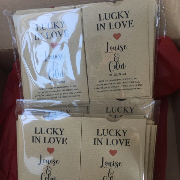 Personalised Scratch Card Wedding Favours | Rustic | Wedding - Etsy