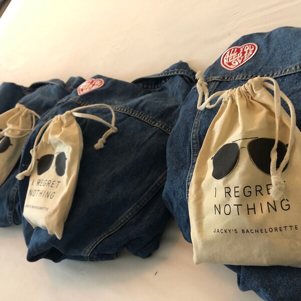 I Regret Nothing Favor Bags, No Regrets, Personalized Sunglasses Favor ...